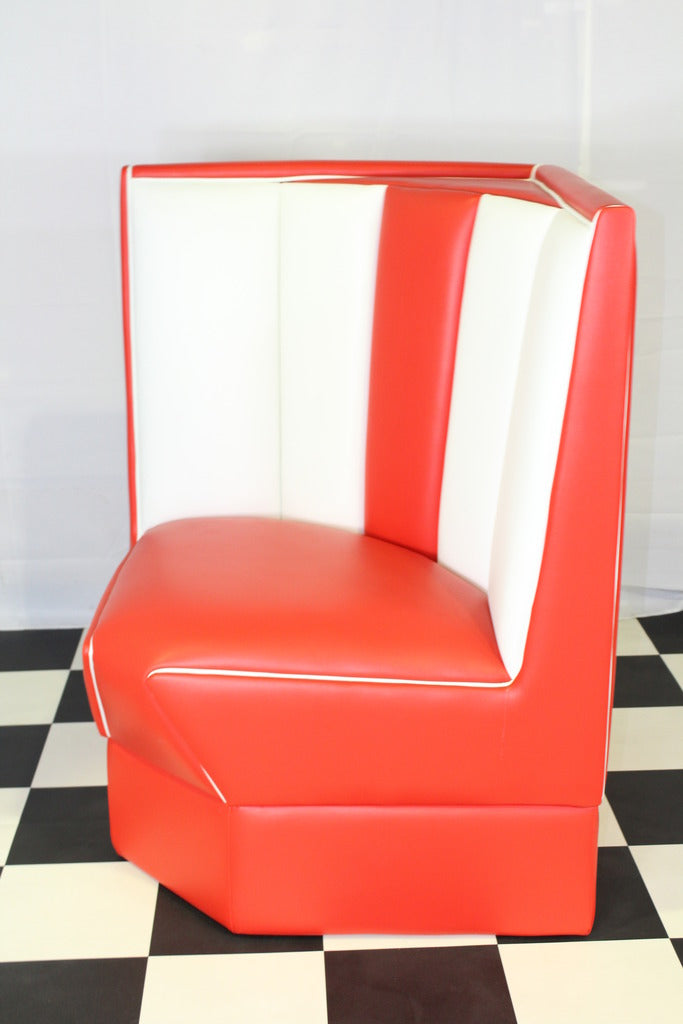 Commercially Graded Red Corner Booth – Just Americana